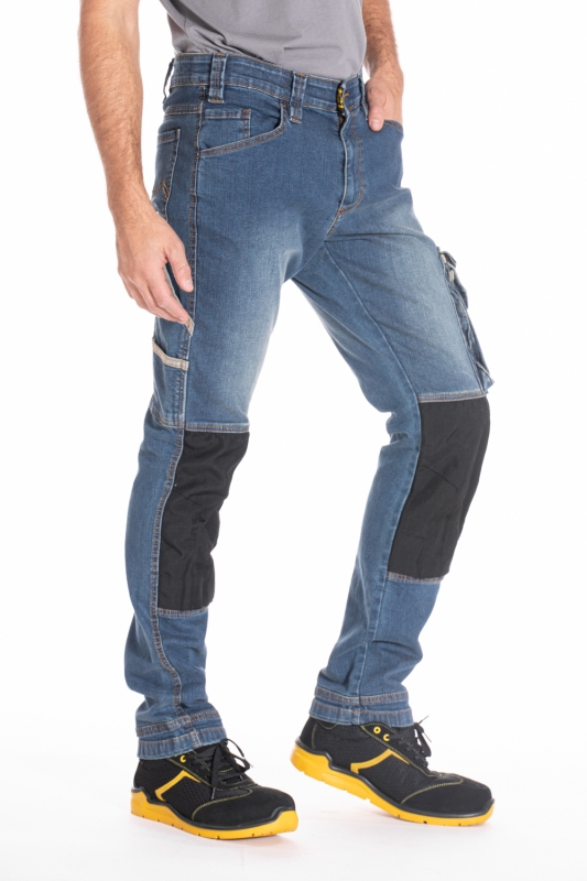 Jeans de travail Fibreflex® avec emplacement genouillères JOBPRO